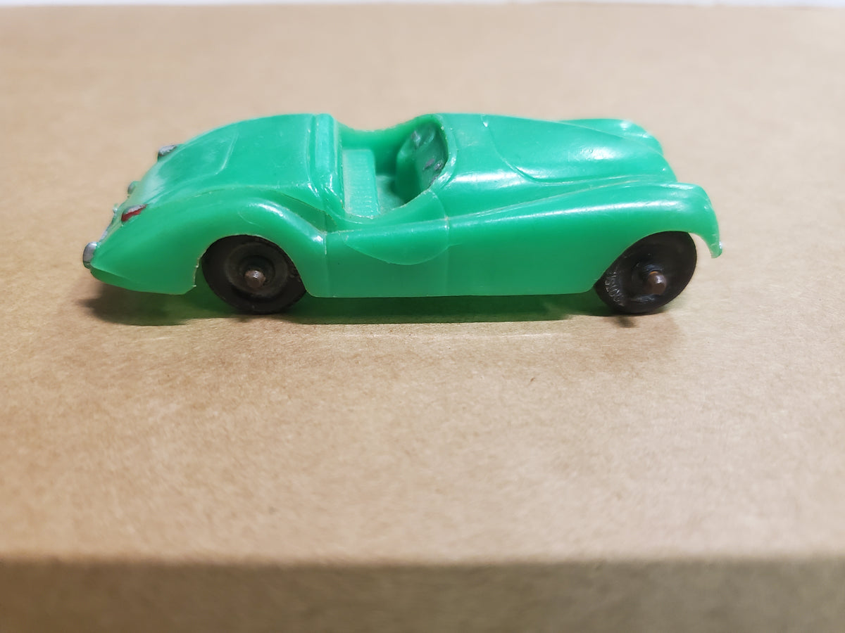 VTG PLASTIC TOOTSIE TOY GREEN JAGUAR XK CONVERTIBLE RACE CAR CHICAGO 2 ...