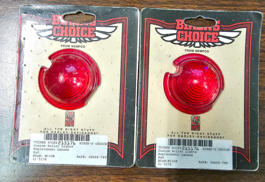 NOS Biker's Choice 2" Red Bullet Light Lens – cyclewarehouse.online