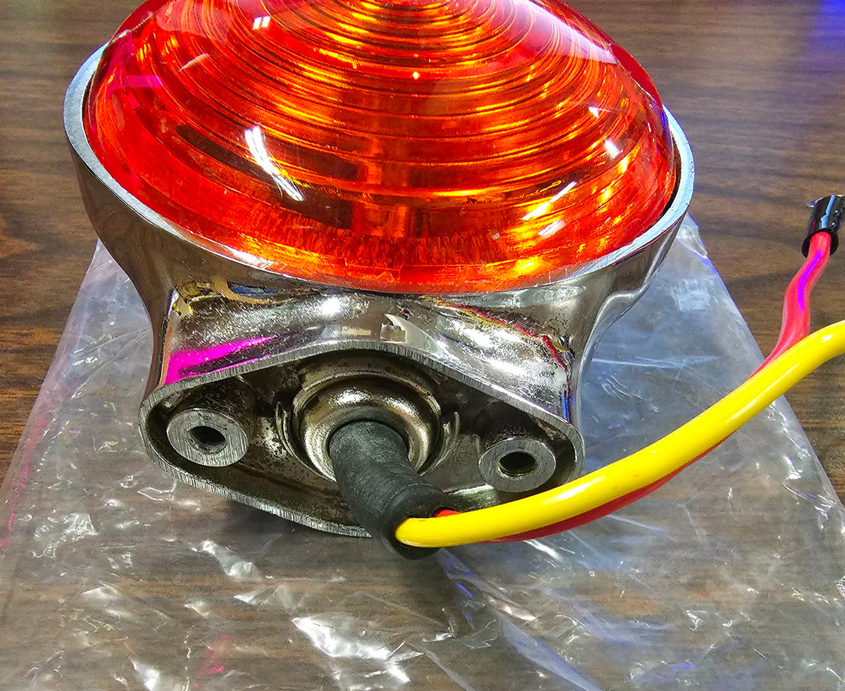 Dual Filament FLH Turn Signal Amber Lens Panhead Shovelhead ...