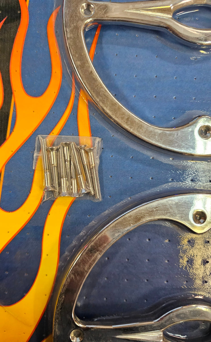 NOS Pro-One Custom Chrome Rear Speaker Trim Ultra Classic Electra Glid ...