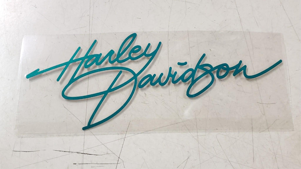 Cursive Harley-Davidson Fuel Gas Tank Stickers Decals Emblems Pair XL ...