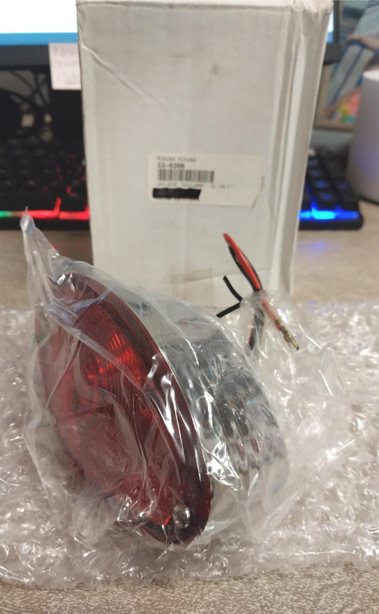 MIDUSA Cat Eye Tail Lamp 12 Volt 33-0306 Brake Light Harley Custom Bob ...