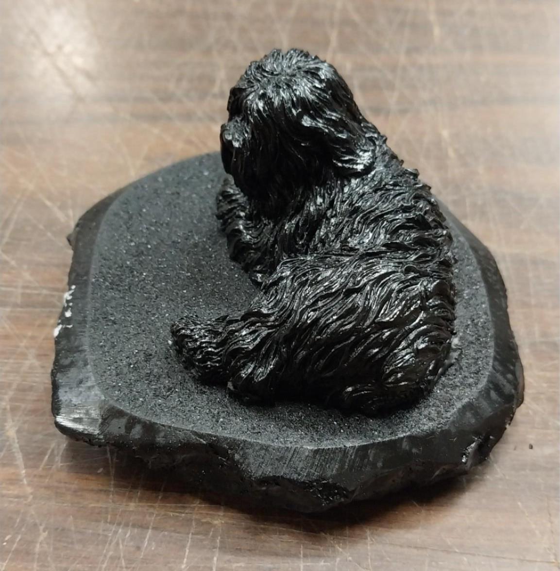 Black Sheep Dog Hand Crafted Pa Coal Figurine Herding Farm Animals Col ...