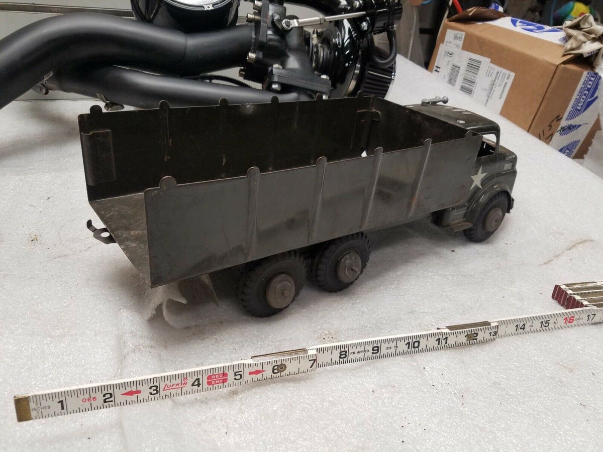 Vintage Marx Lumar Military Toy Tin Truck US Troop Transport Militaria ...