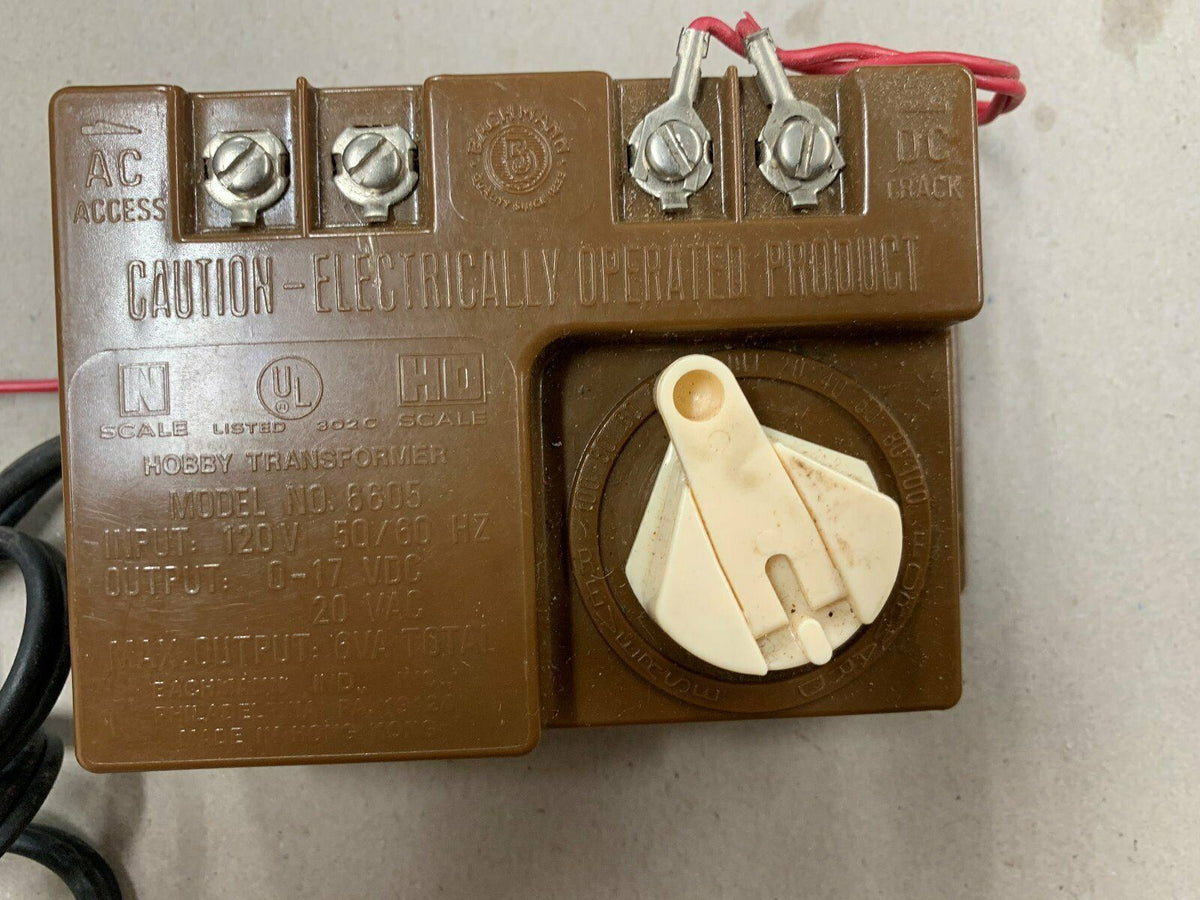 Bachman N HO Scale Model Railroad Power Pack Transformer 6605 Terminal ...
