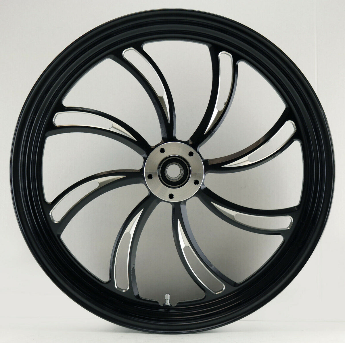 Ultima Vortex Front Wheel, 21" x 3.5" Black Dual Disc – 1” Axle Harley ...