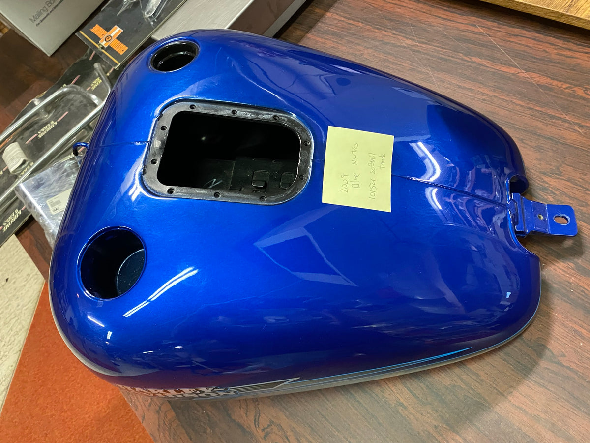 Gas TAnk Harley Fatboy Softail Flame Blue Pearl 2009 OEM New T/o ...