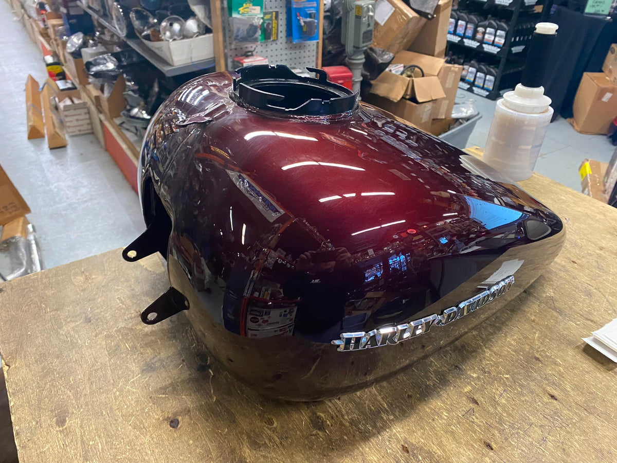 Maroon Gas Tank Bagger FLHX Road Street Glide w Emblems 2008^ FLH Harl ...