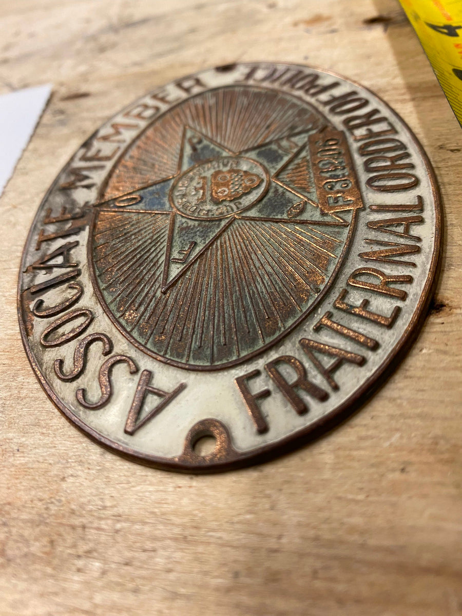 DO NOT LIST! 1940's FOP Fraternal order of police License plate topper ...