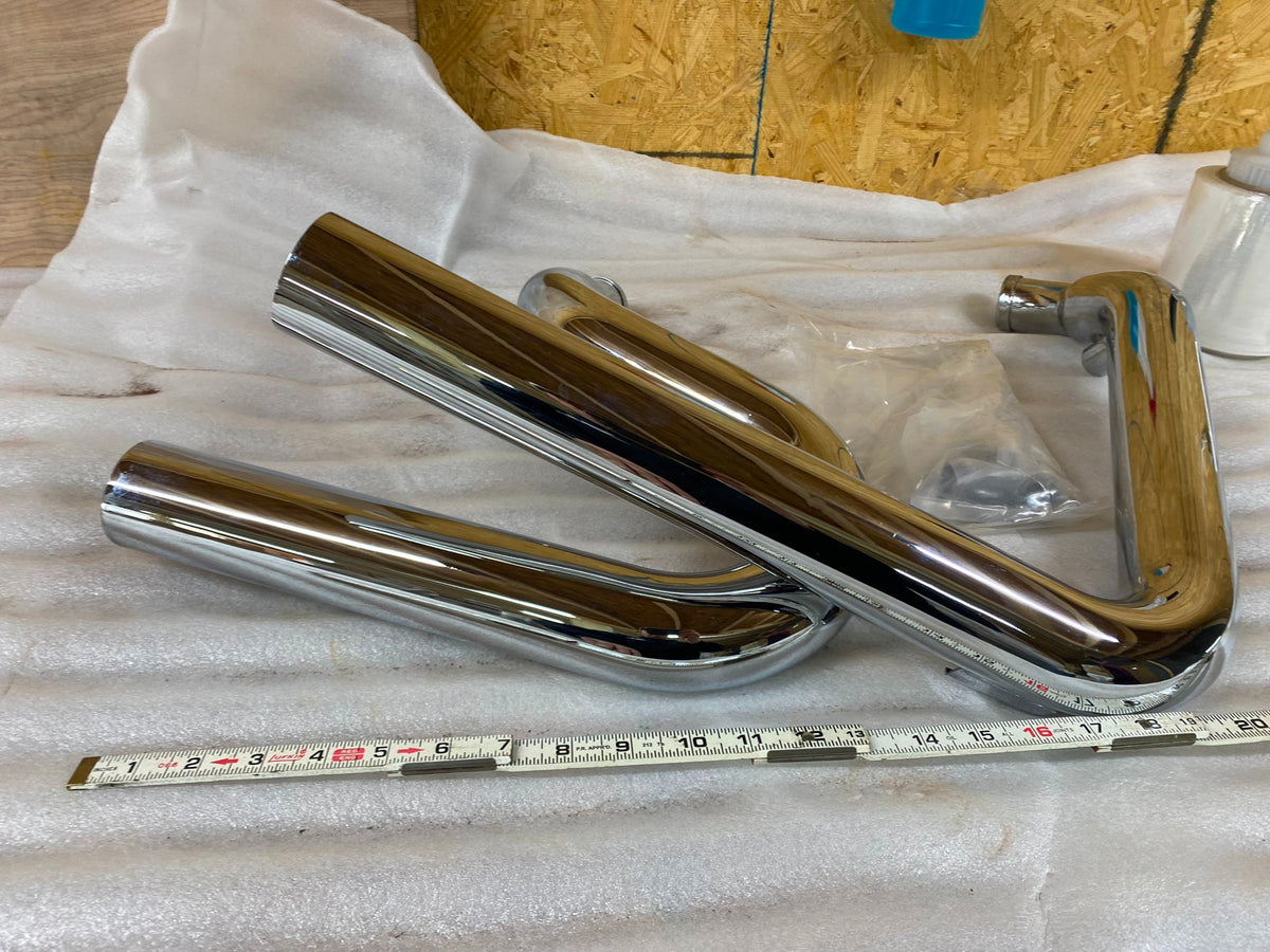 2 1/4 Upsweep Drag Pipes Harley Softail Heritage Fatboy 1986-2006 Chop ...