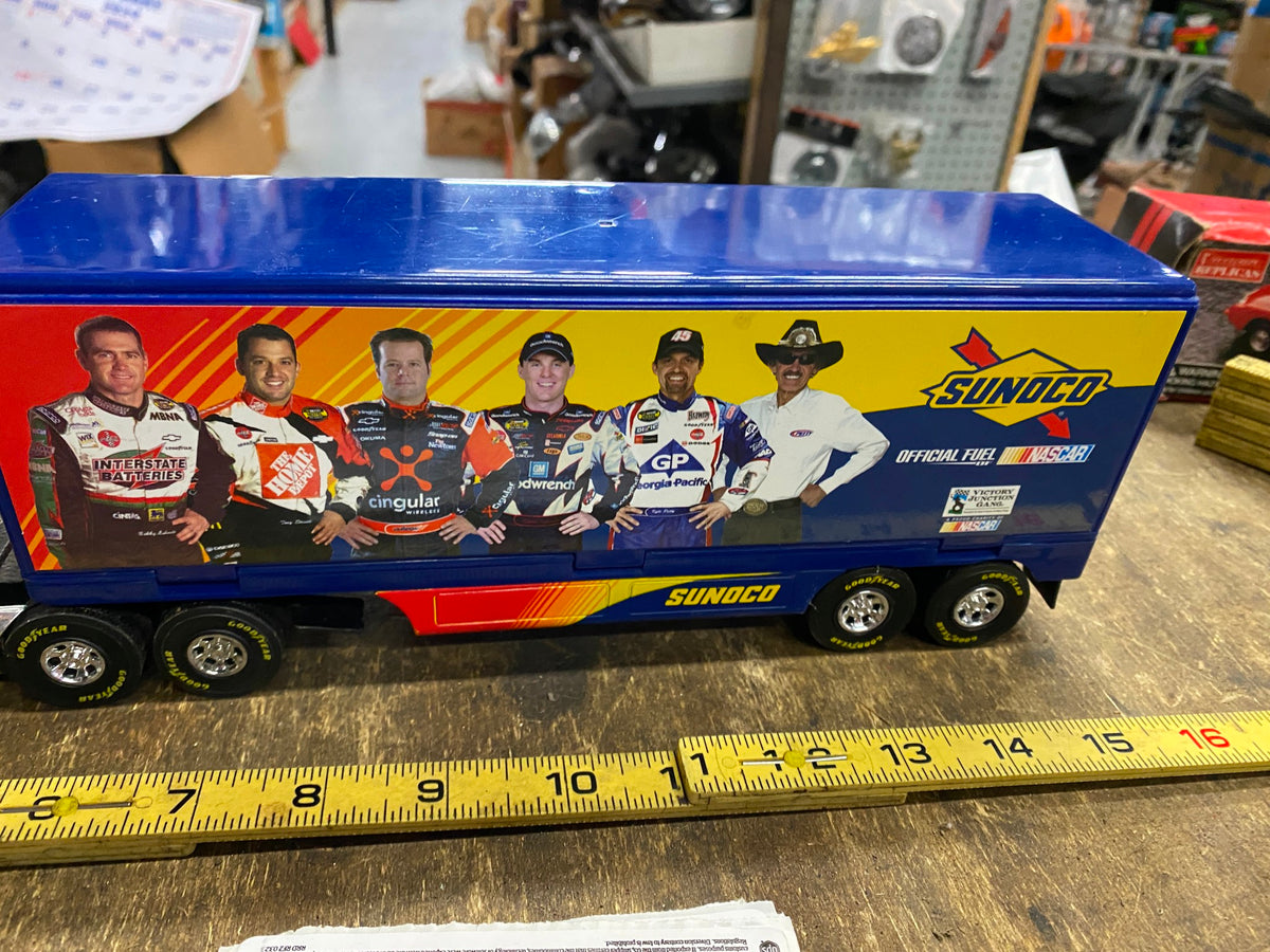 2004 Sunoco Race Car Hauler Collectible Truck w race Car Toolbox batte ...