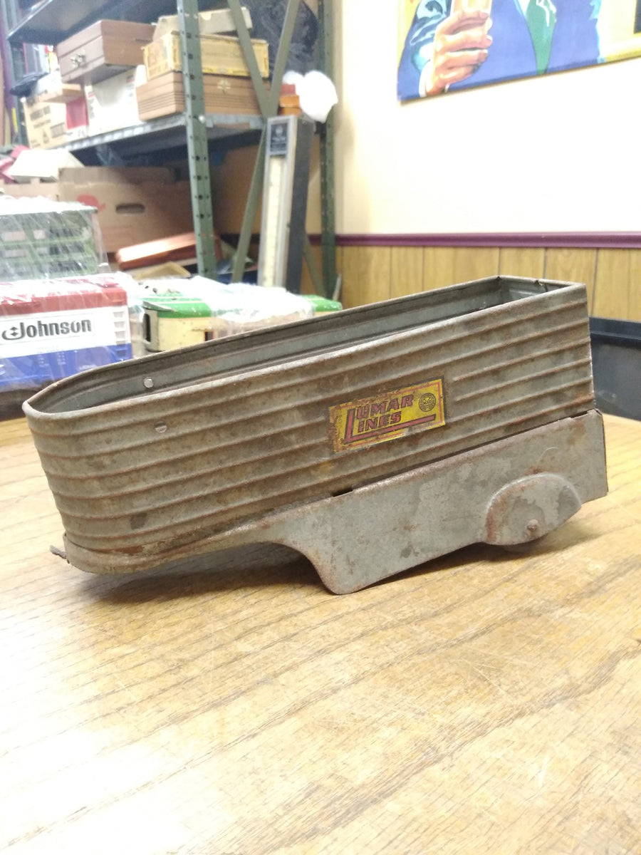 Vtg Marx Lumar Lines Deluxe Open Van Trailer Truck Hauler Pressed Meta ...