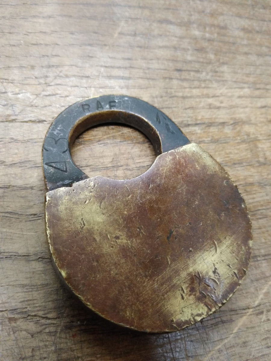 Vtg 1943 WW2 Brass Reese RAF Royal Air Force Padlock British Military ...