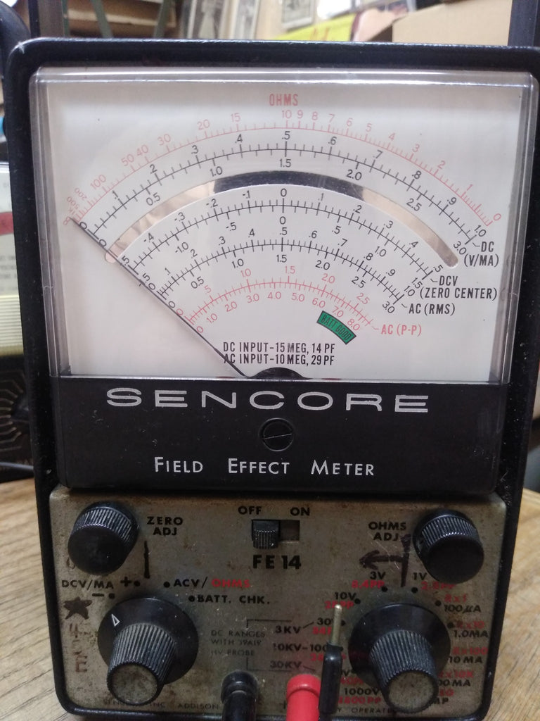 Vtg SENCORE FE 14 Field Effect OHMS Test Multimeter With Probes Electr ...