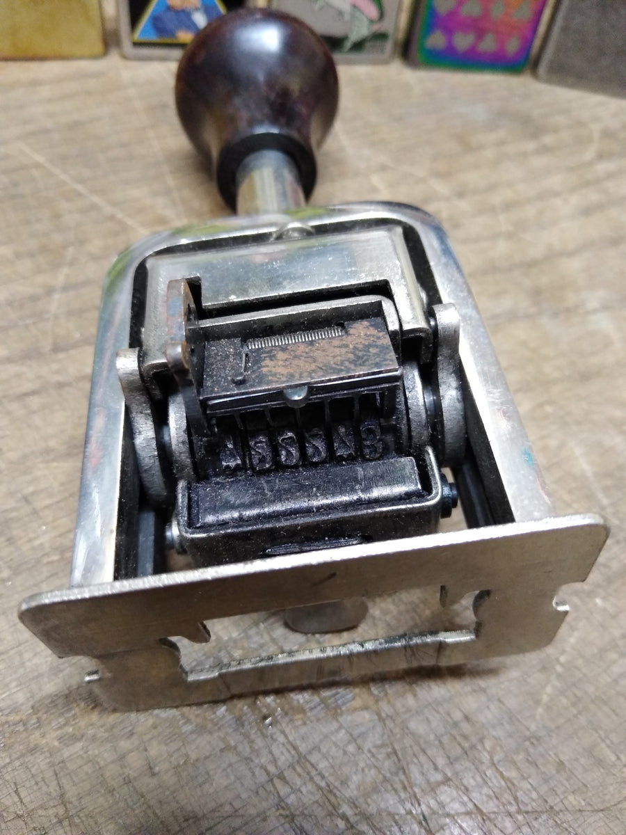 Vtg Roberts Numbering Machine Co 6 Digit Self Inking Model 49 Date Sta ...