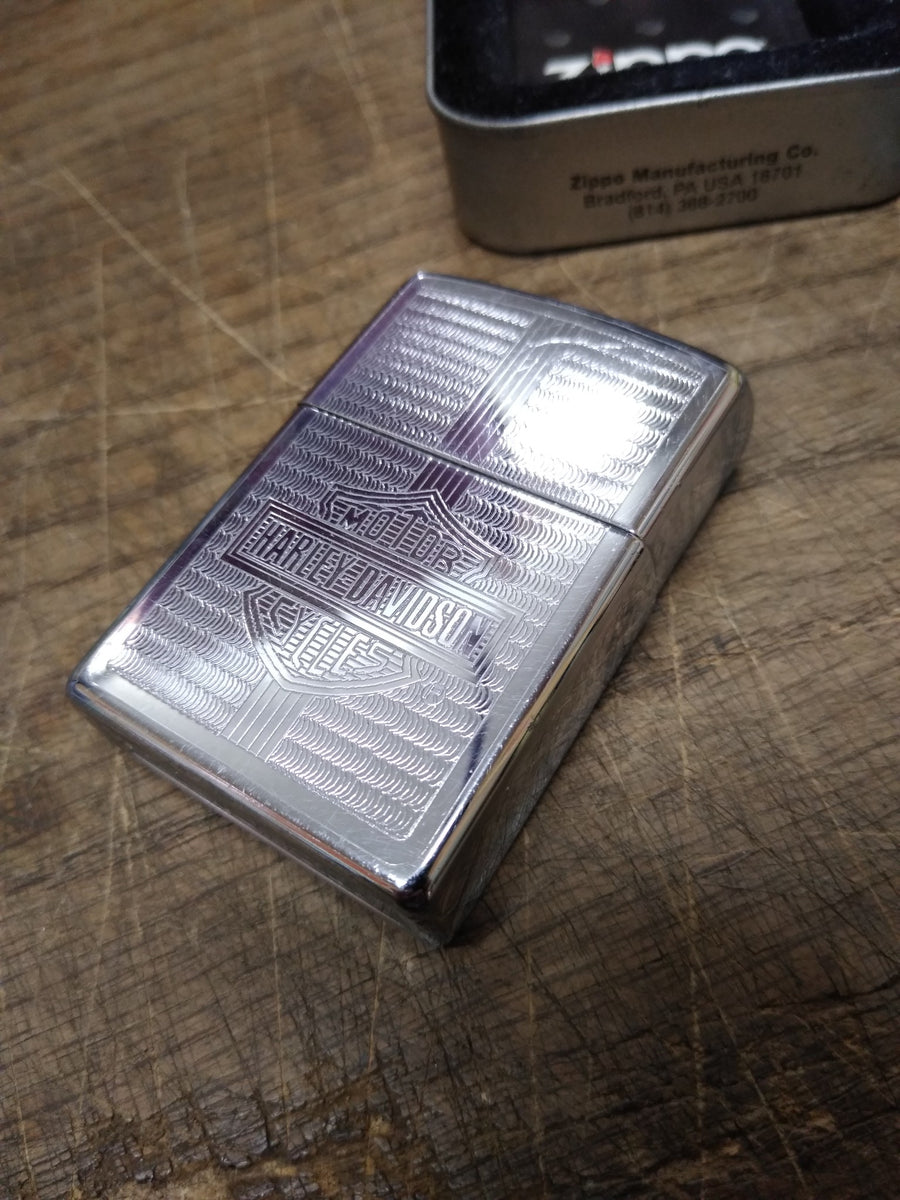 Vtg 2005 ZIPPO Coiled Bar & Shield Cigarette Lighter Original Tin ...