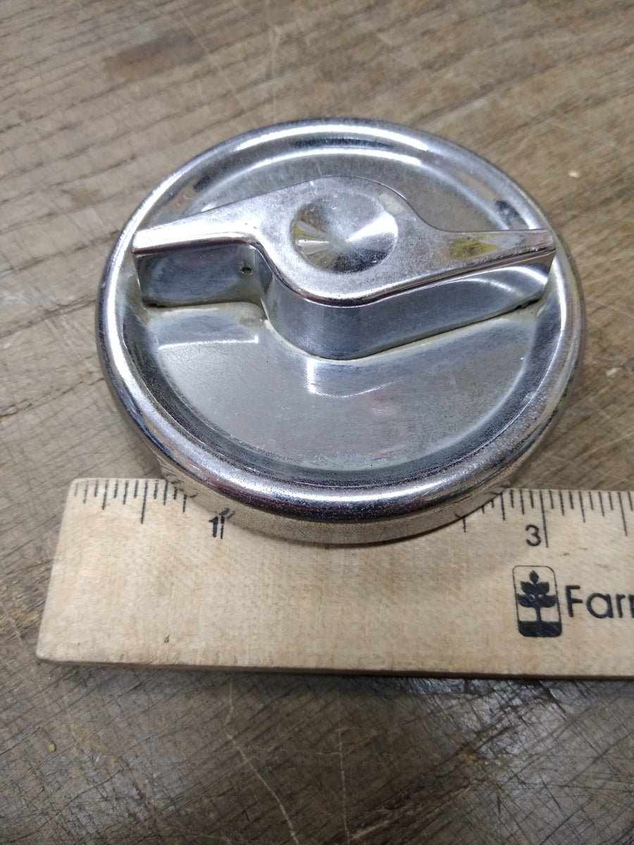 Vtg Studebaker 3 1/8" OD 1 1/2" ID Chrome Gas Cap Rat Rod Hot Rod Rest ...