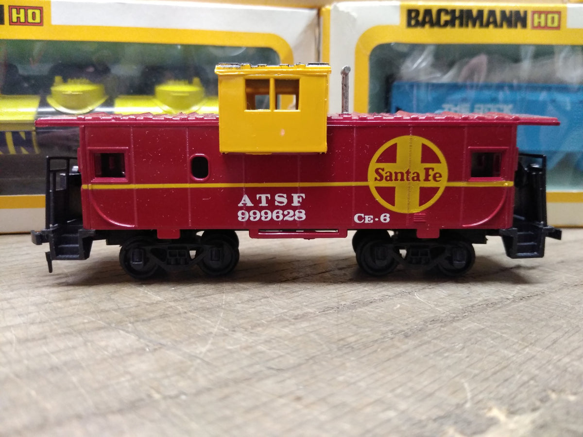 Vtg Bachmann HO 4 Pc Train Car Lot Penn Salt Santa Fe The Rock with Bo ...