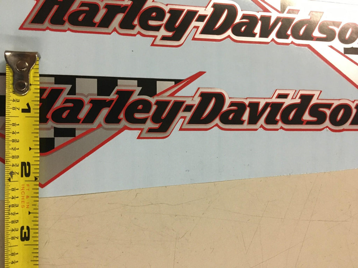 Harley Racing Decal Stickers Road King Sportster Dyna FXR Red Silver B ...
