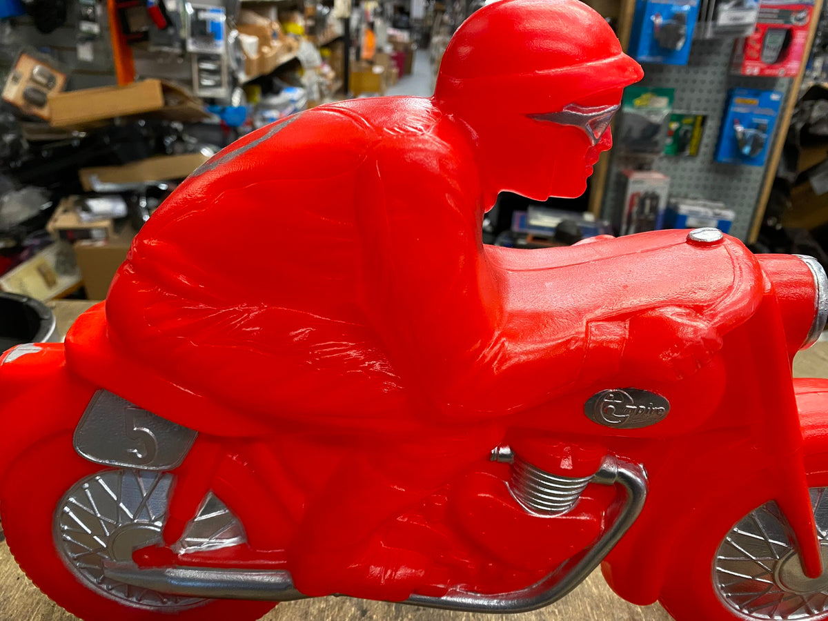 Vtg Blow Mold Empire Cafe Racer Toy Motorcyle 16" Rare 1950's MINT Tri ...