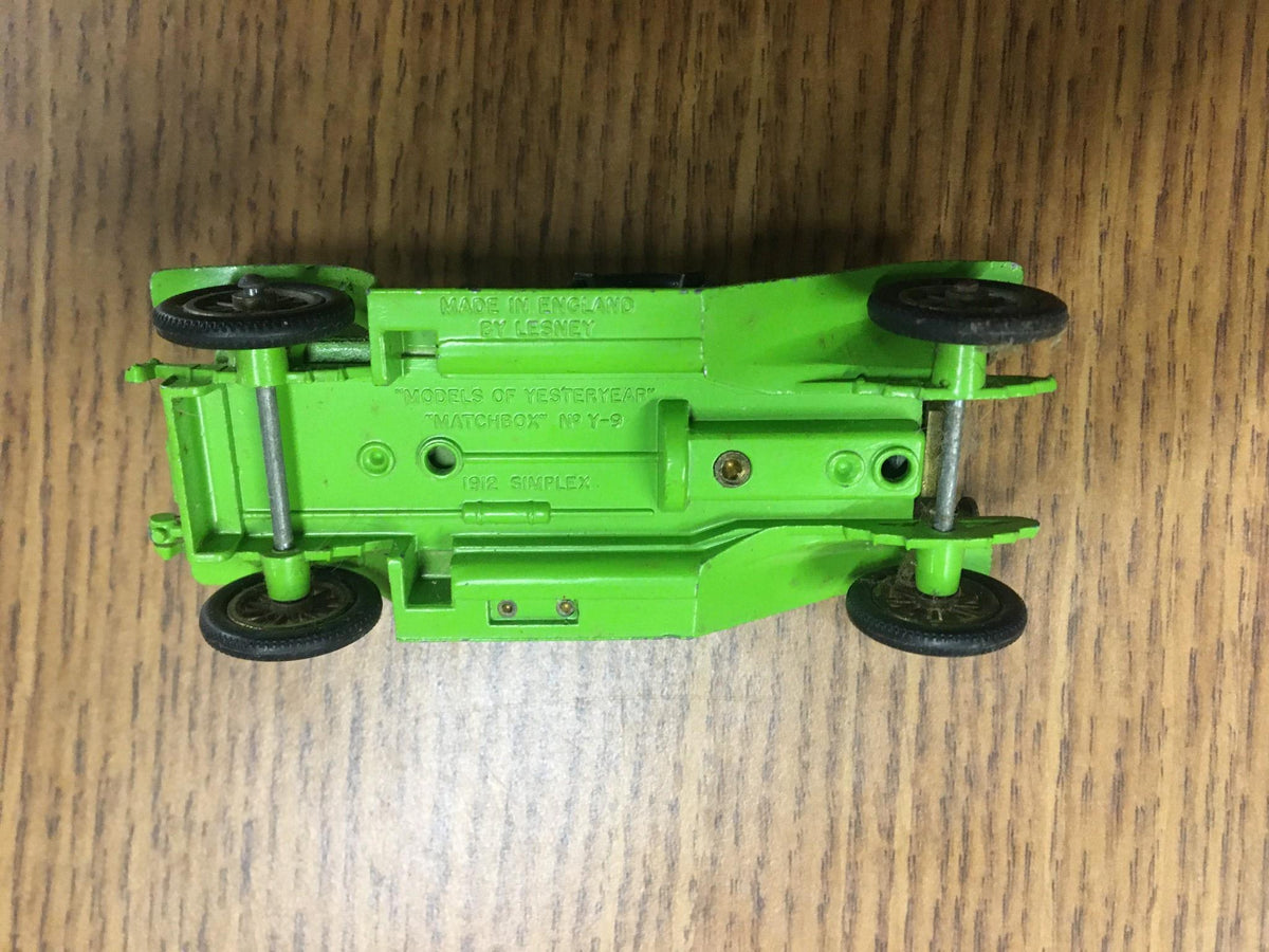 vintage 1912 matchbox car green simplex model 38 toy car Yesteryear ...