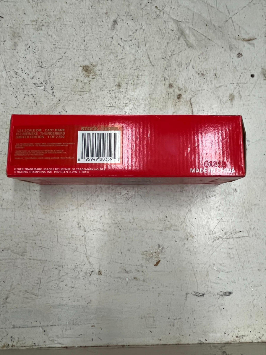 vtg 1992 Racing Champions #12 Meineke Thunderbird diecast car bank 1:2 ...