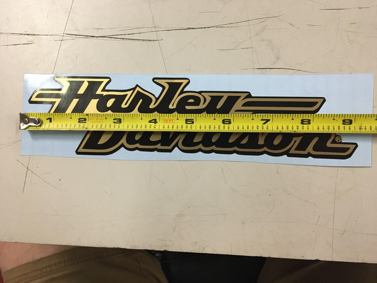 Black Gold Harley-Davidson Gas Tank Stickers Decals Dyna FXR new ...