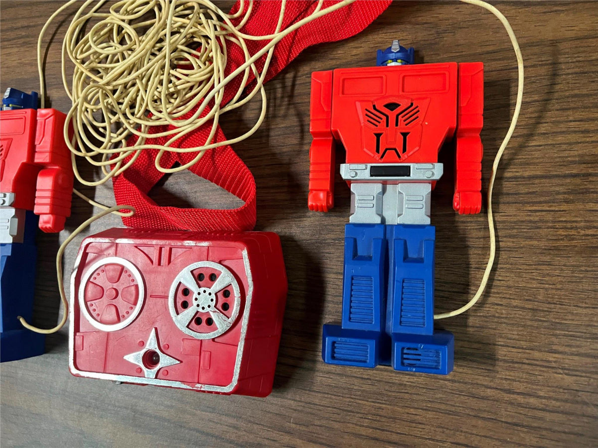 VTG 1984 Hasbro Transformers Optimus Prime Morse Code Wired Talkie SEE ...