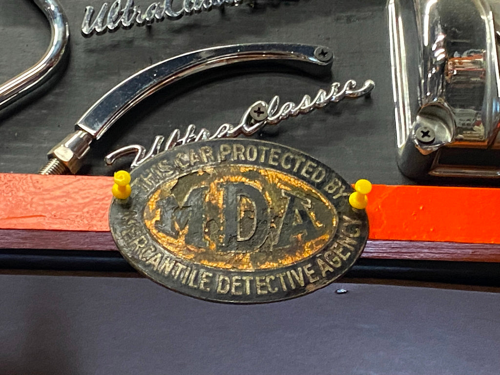 Mda Mercantile Detective Agency Auto Truck Badge Emblem License Porcel ...