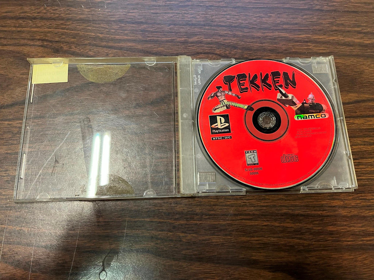 Original Tekken 1 Sony PlayStation 1 PS1 Black Label Fighting Game Dis ...