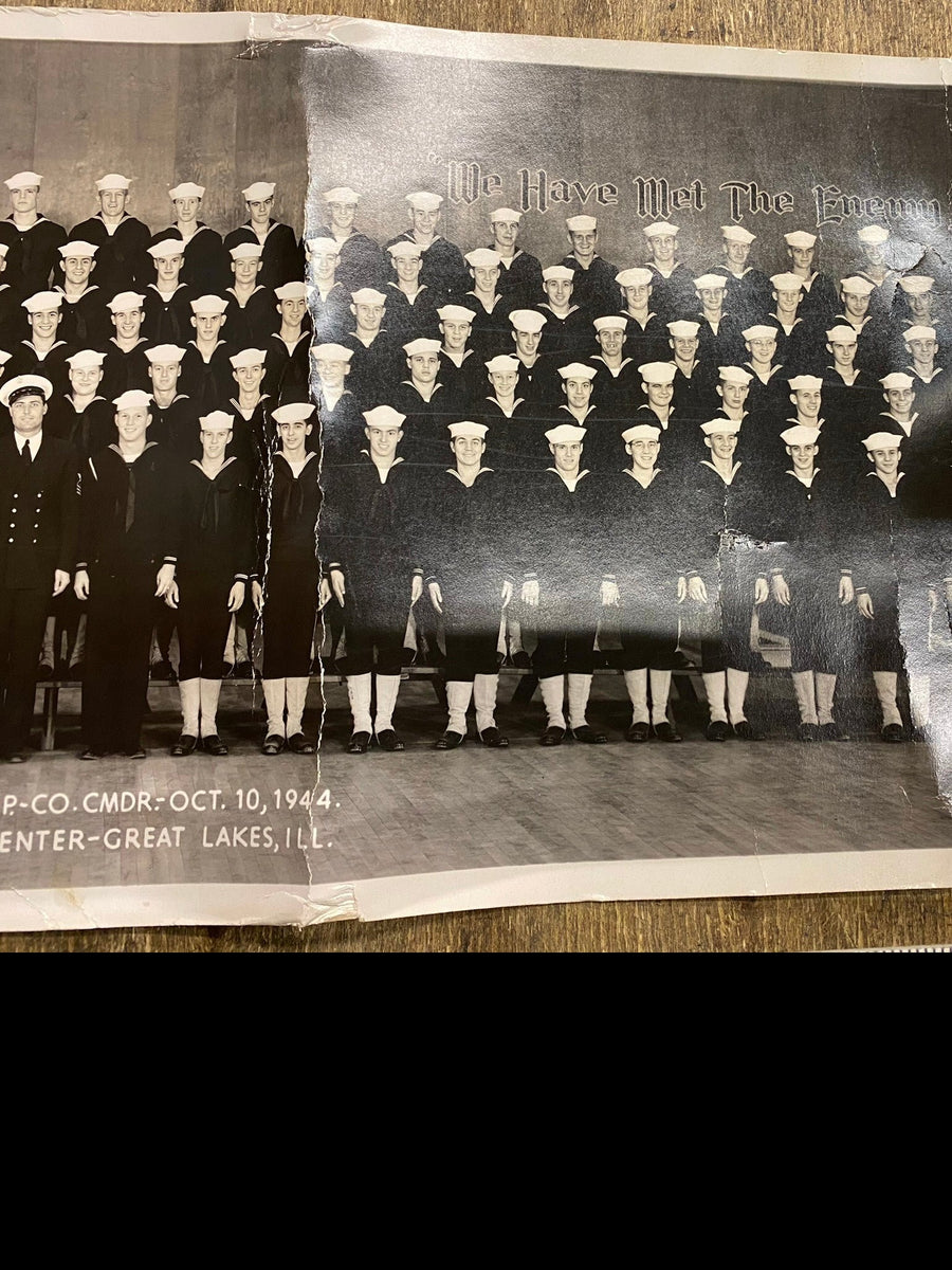 Panoramic Picture US Navy Training 1944 WW2 Great Lakes Ill Orig Milit ...