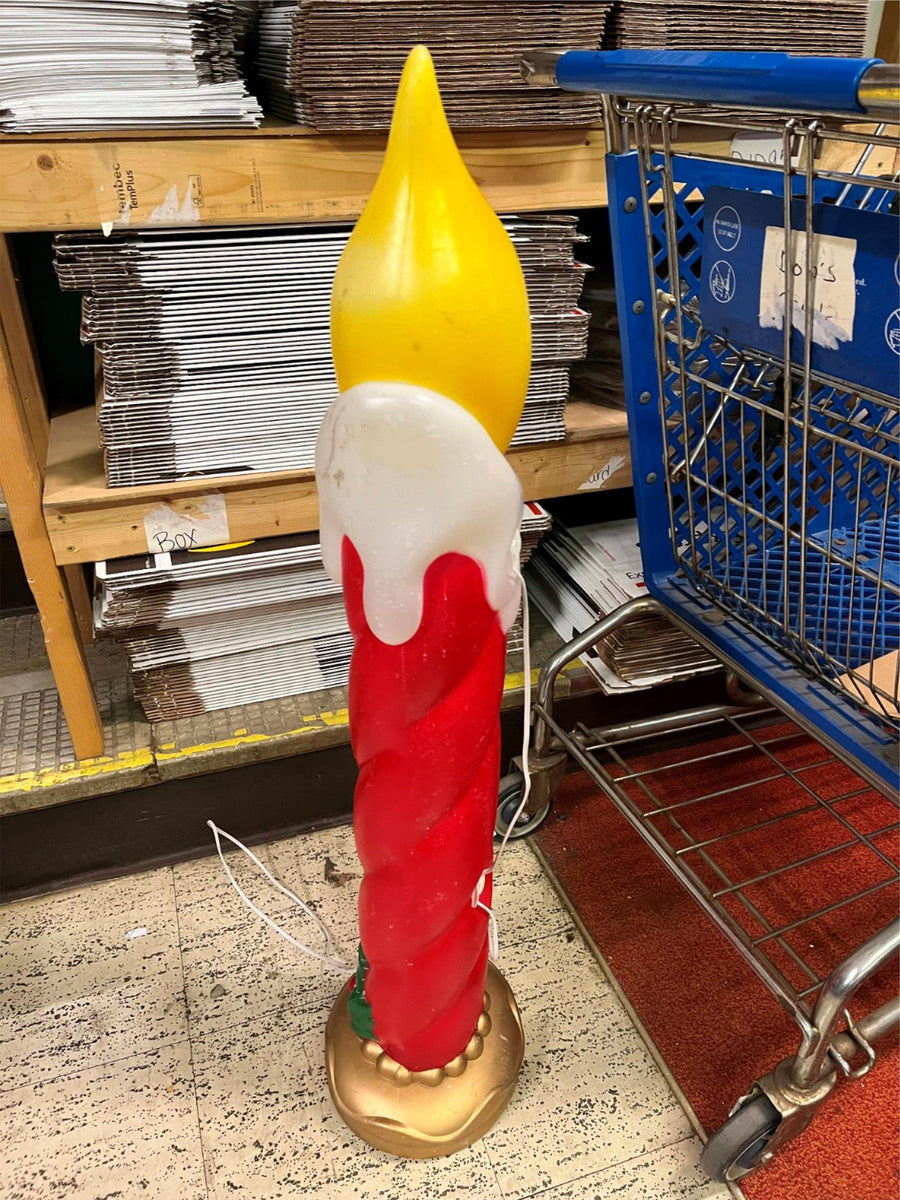 VTG Pan Asian Creations Rare 42" Christmas Candle Blow Mold Tested Wor ...
