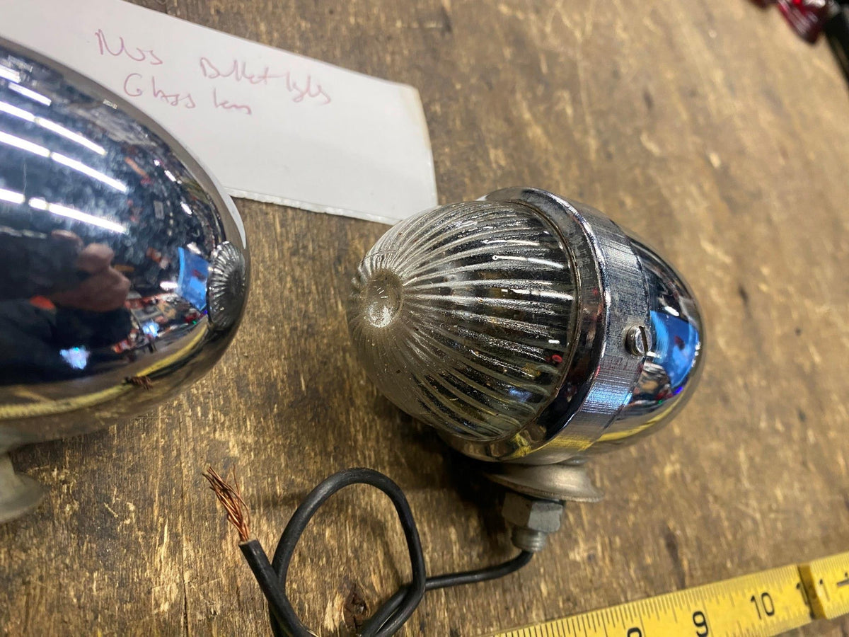 NOS Deco Lights Harley Panhead Shovelhead FLH /glass Lens Acc turn sig ...
