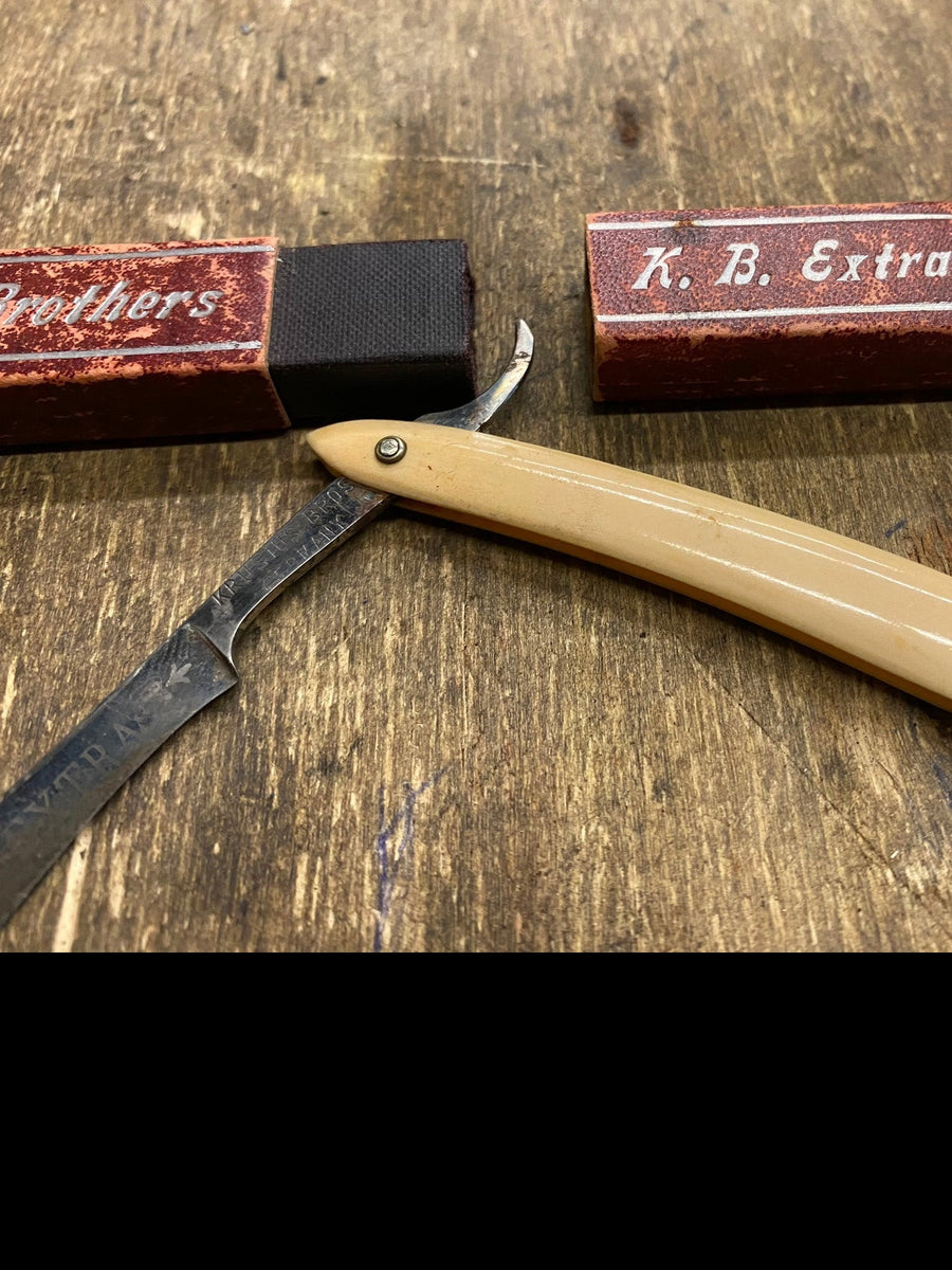 Mini kb extra straight Razor Box Germany Krusius Bros Shaving Antique ...