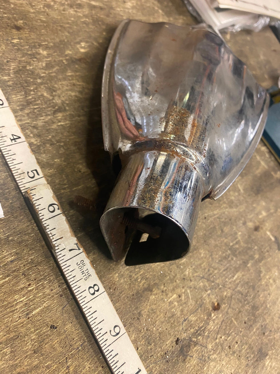 Vtg Muffler Exhaust Tip Motorcycle Hot Rod Harley Deflector Chopper Ba ...
