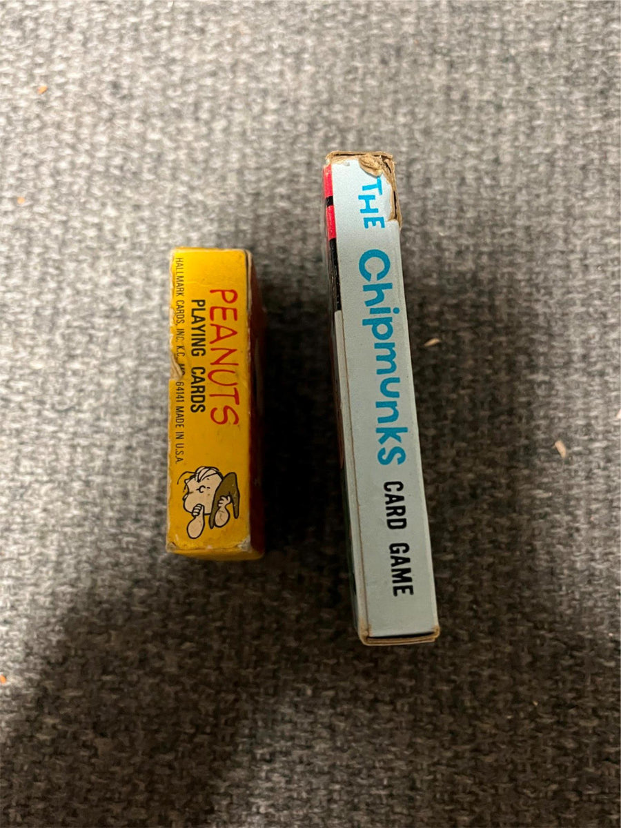 Lot of 2 vtg cartoon playing card decks: the chipmunks and Peanuts 196 ...