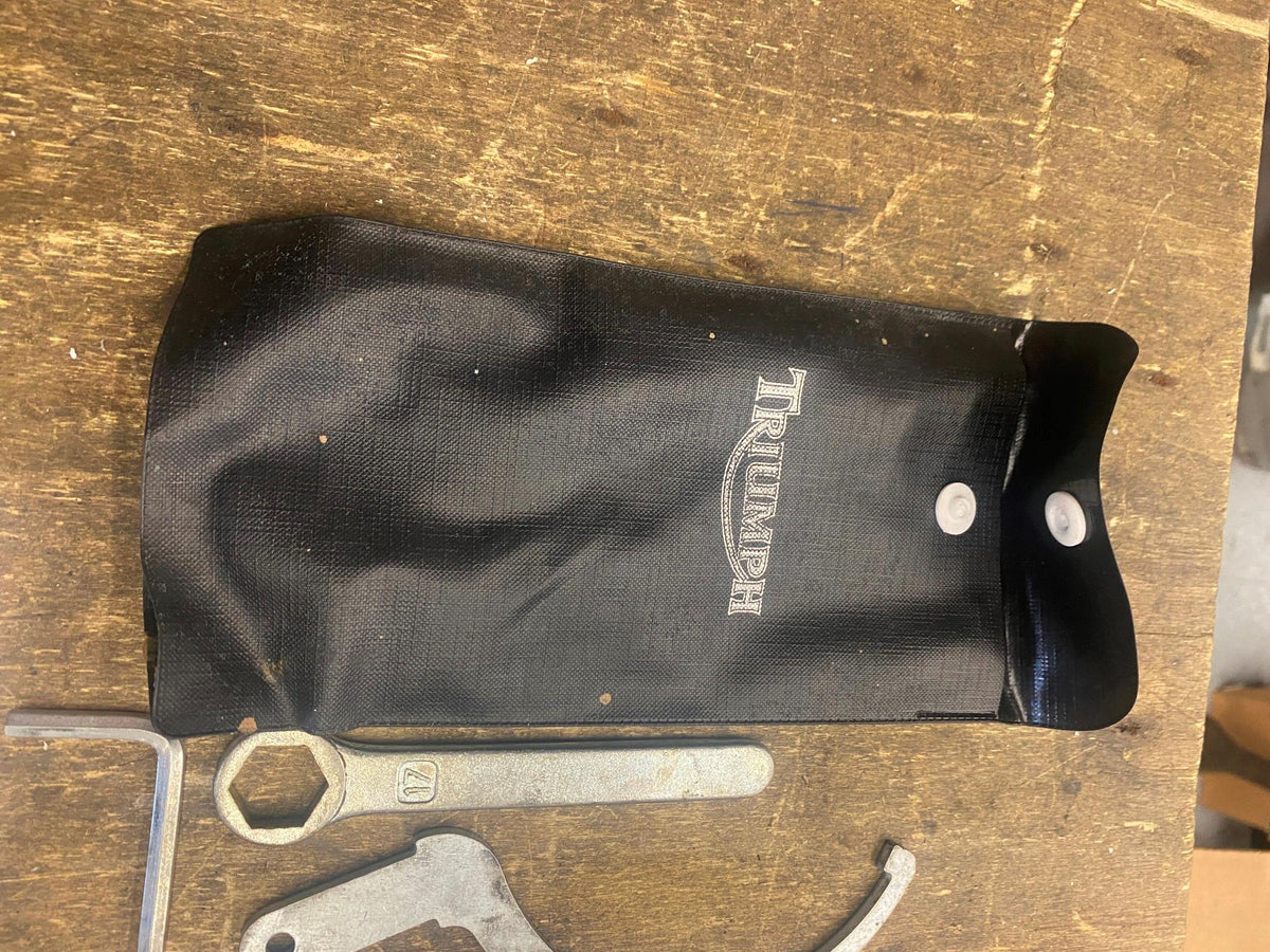 Vtg Tool Kit Bag Triumph Motorcycle Triple Bonneville rocket Factory O ...