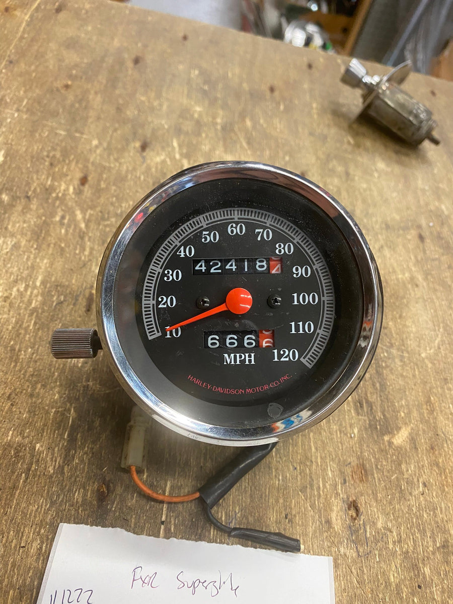HARLEY Speedometer FXR GAS TANK DASH CONSOLE Superglide FXD W Hdwr OEM ...