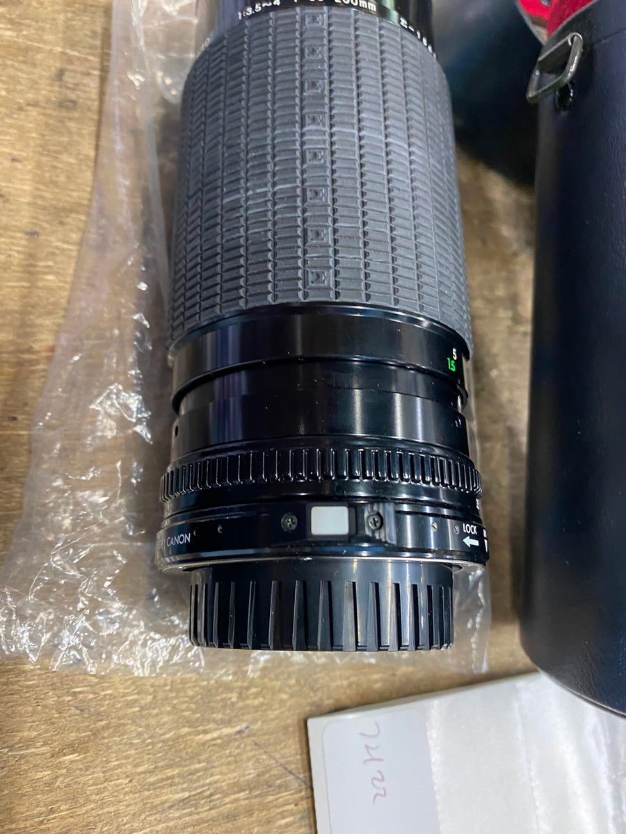 Sigma 80-200 Telephoto lens Zoom Cannon Mount Case 1.35 A-1 Ae1 35mm c ...