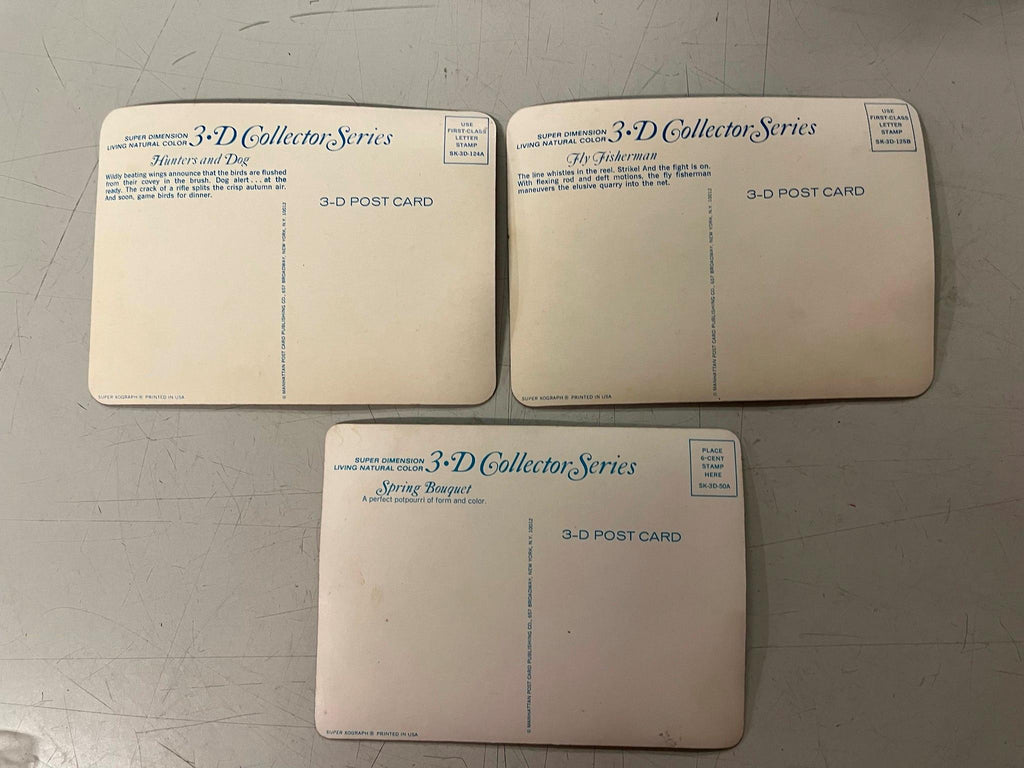 VTG 1970s Lot of 3 3-D Collectors series Postcards Hunter & Gatherer S ...
