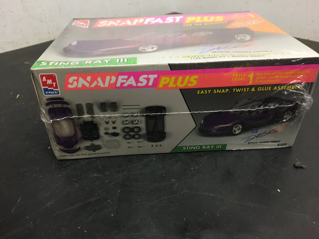 Vintage1997 AMT/ERTL SnapFast PLUS Model STING RAY III Kit #8309 new b ...