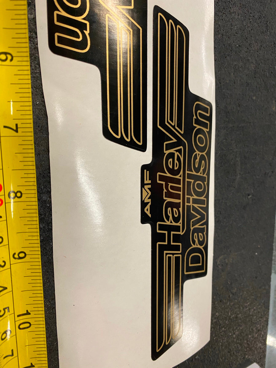 Gas Tank Decals Stickers Harley Shovelhead FX FLH Wide Glide AMF VTG b ...