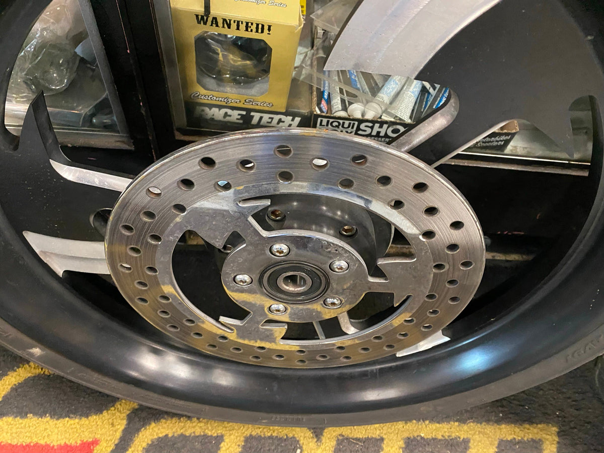 Custom Mag Wheels Tires Rotors 3.5x18 3.50x21 Harley Dyna chopper Soft ...